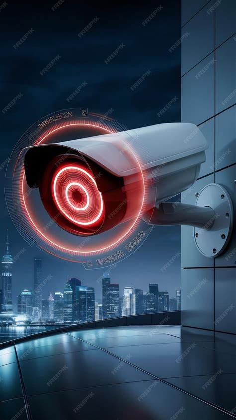 Security Camera Targeting A Detected Intrusion 3d Renderinga Premium