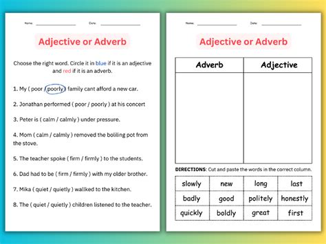 Daily Grammar Activities Adjectives And Adverbs Worksheets 3rd