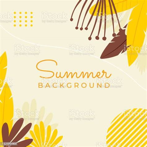꽃과 열대 여름 잎 여름 소셜 미디어 배너 템플릿의 끝 여름 테마와 인스 타 그램 게시물 템플릿 0명에 대한 스톡 벡터 아트 및 기타 이미지 Istock