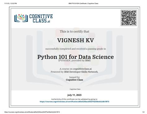 Vignesh K V On Linkedin Developer Network Ibmcertification Share