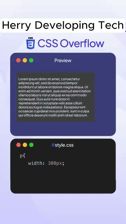 🌊 Mastering CSS Overflow: Control Your Content Flow! 💻||#short #shorts ...