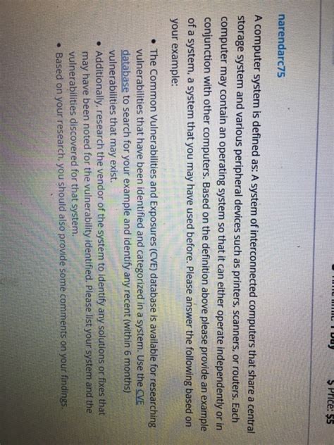 Solved A Computer System Is Defined As A System Of Chegg Com