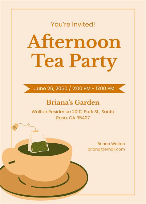 41 Tea Party Invitation Templates Psd Ai Tea Party Invitations