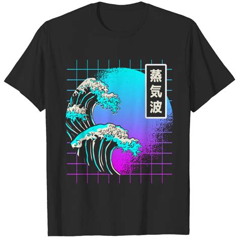 Aesthetic Vaporwave Great Wave Of Kanagawa Japan T Shirt Sold By