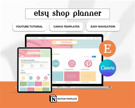 Notion Template Etsy Shop Planner Notion Business Planner Etsy Seller