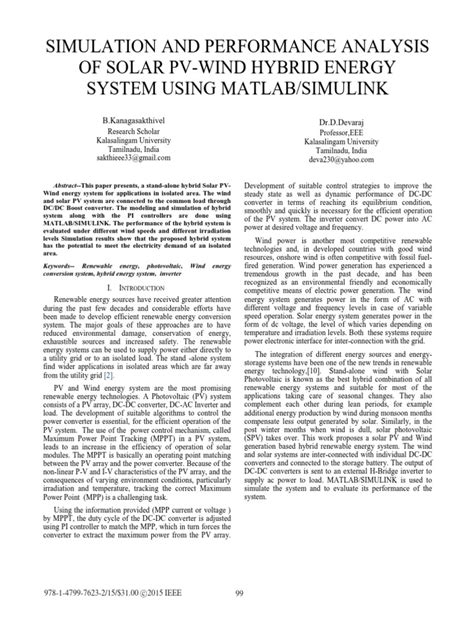 269 simulation and performance analysis of solar pv wind hybrid energy