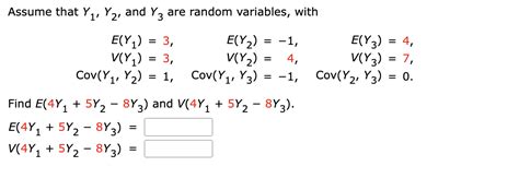 solved assume that y1 y2 and y3 are random variables with
