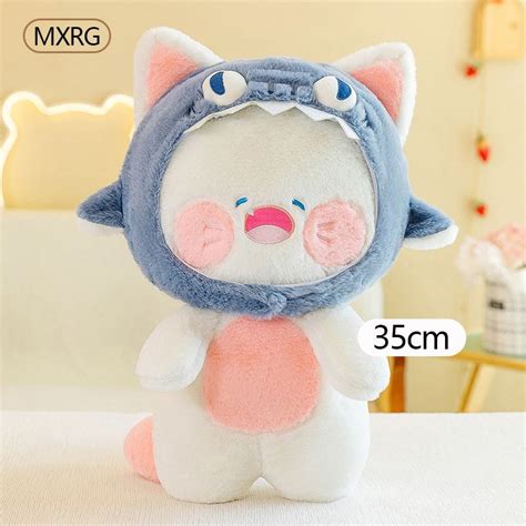 Милая плюшевая игрушка кукла акула кошка купить с доставкой по