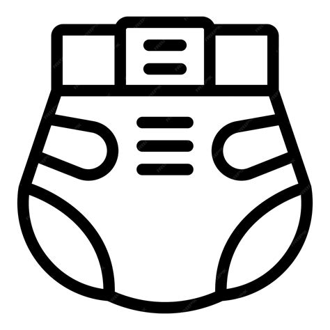 검은색과 색의 기저귀 아이콘 프리미엄 벡터