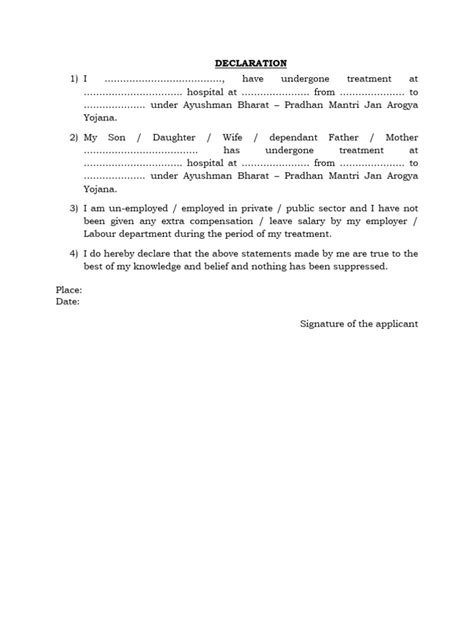 Declaration Pdf