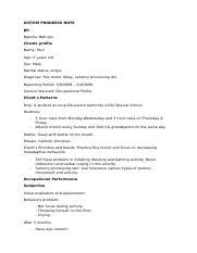 AUTISM PROGRESS NOTE Docx AUTISM PROGRESS NOTE BY Ngechu Mahugu Clients Profile Name Paul