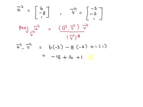 Solved Compute The Orthogonal Projection Of U Onto V Use The Square