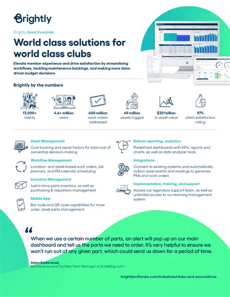 Asset Essentials World Class Solutions For World Class Clubs Brightly
