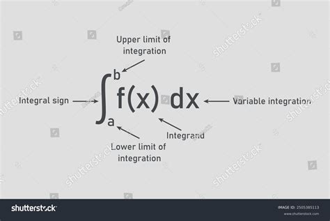 Integral Calculus Formula Variable Integration Integrand Stock Vector Royalty Free 2505385113