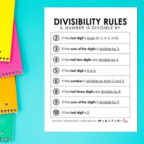 Teaching Divisibility Rules With Games And Activities Divisibility