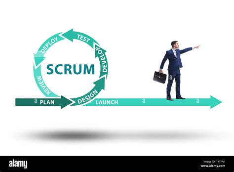 Businessman In Agile Methods Concept Stock Photo Alamy