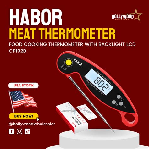 Meat Thermometer Habor 192 Ultra Fast Read Digital Food Cooking