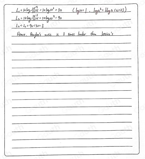 Solved The Loudness L Measured In Decibels Db Of A Sound