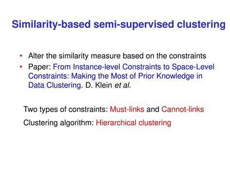 Constrained Clustering Semi Supervised Clustering Ppt Download