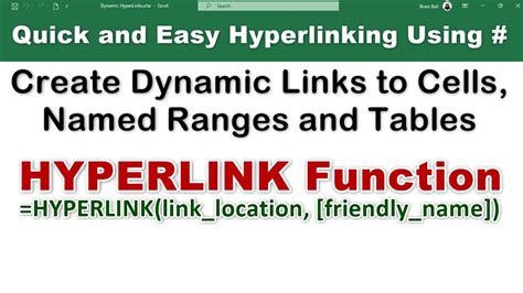 Create Dynamic Hyperlinks In Excel Using Hyperlink Function To Link Cells Ranges Objects