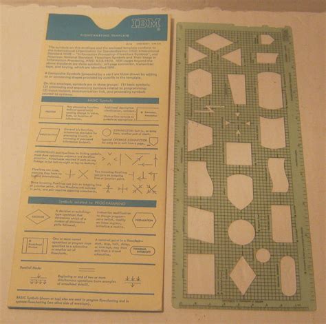 Ibm Flowcharting Template In Original Sleeve Excellent Condition 3891437154