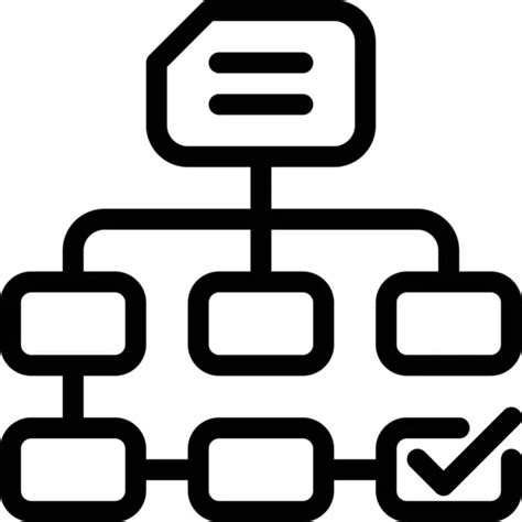 Flowchart Hierarchy Menu Icon Outline Style Stock Vector By Iconfinder