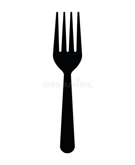 Black Fork Design Stock Vector Illustration Of White 280694121