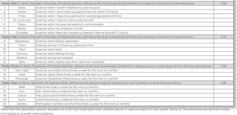 Table 4 From Validation Of The Exercise Self Efficacy Scale Ese S For