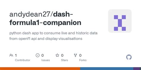 Github Andydean27dash Formula1 Companion Python Dash App To Consume