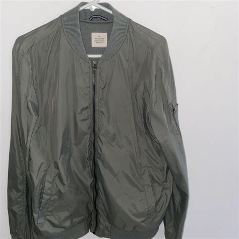 Khaki Bomber Jacket Size M Worn A Few Times In Depop