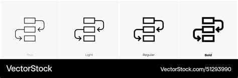 dependency icon thin light regular and bold style vector image