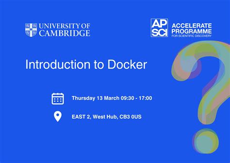 Training Workshop An Introduction To Docker Accelerate Programme