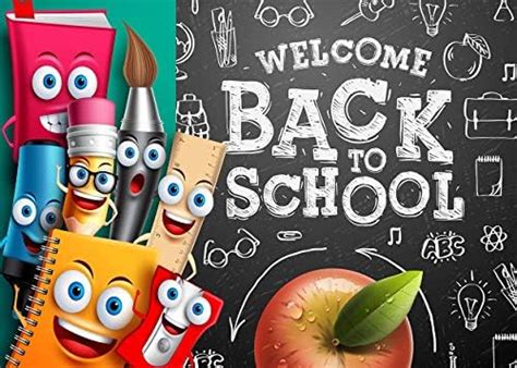 قیمت و خرید Aiikes 7x5ft بازگشت به مدرسه پس زمینه کارتون مداد مداد