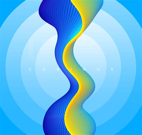 Abstract Cover Page Design With Colorful Particle Line Wave