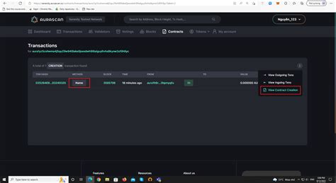 Aurascan Contractdetails Transaction Display Incorrect Transaction · Issue 986 · Aura Nw
