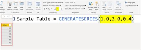 Creating A List Of Numbers Or Dates In Power Bi Using Generateseries