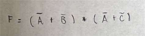 Solved F Aˉ Bˉ Aˉ Cˉ Chegg com