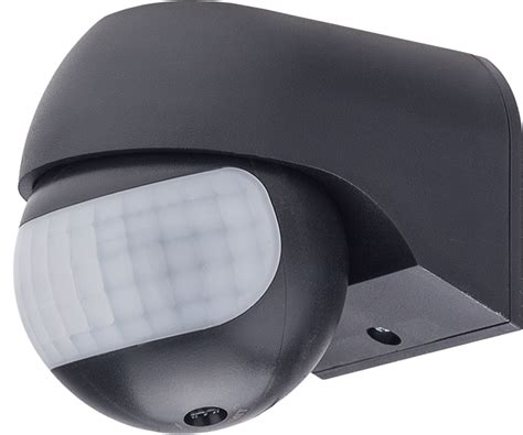 led pir motion sensor ip54 black optonica led