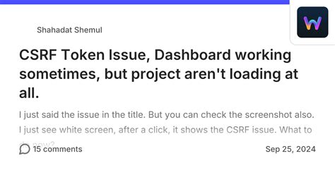 Csrf Token Issue Dashboard Working Sometimes But Proj