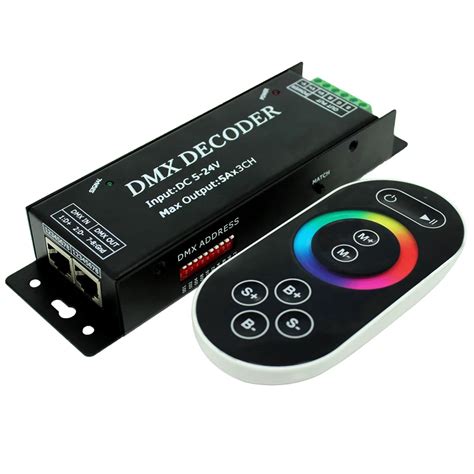 DMX101 DMX Decoder LED Strip DMX Controller Dimmer DC5 24V Input Output 5A 3channels Out Power 5V