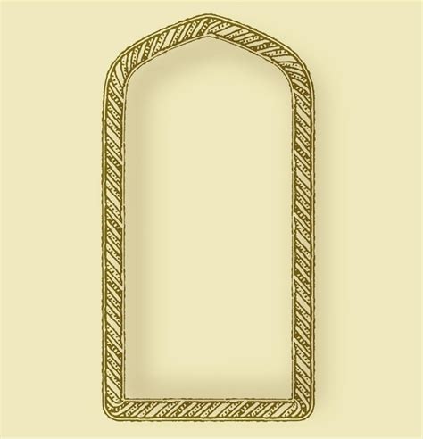 아랍어 에슬리미 아트 아치 이란어 아랍어 타지브 프레임 텍스트 박스 프리미엄 벡터