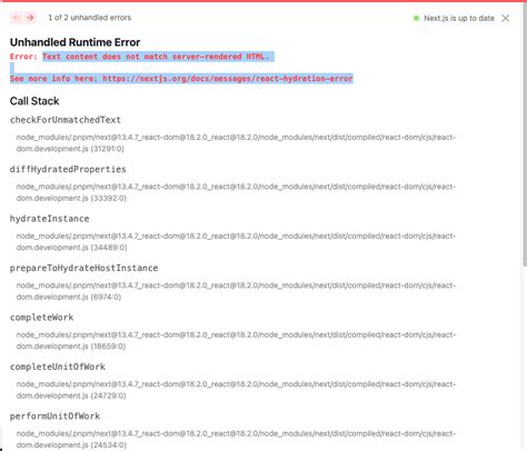 Hydration And Text Content Does Not Match Server Rendered Html With