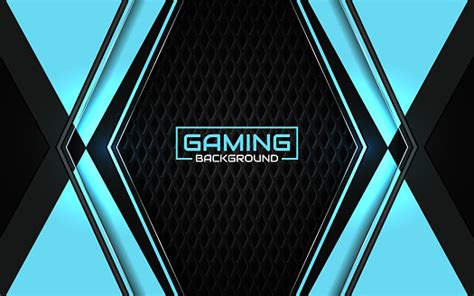 현대 E스포츠 모양의 추상적인 미래 지향적인 기하학적 블랙 게이밍 배경 벡터 디자인 템플릿 기술 개념 E스포츠에 대한 스톡 벡터