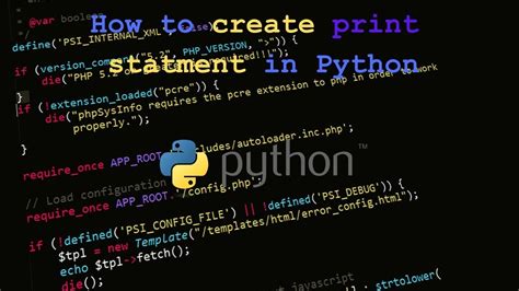 How To Create A Print Statement In Python YouTube