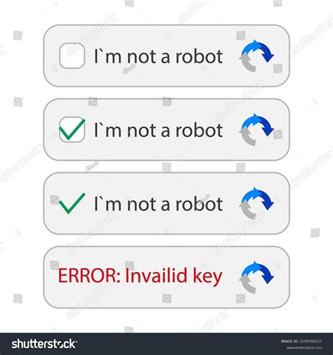 Captcha icon, I am not a robot. Flat vector - Royalty Free Stock Vector 2199709157 - Avopix.com
