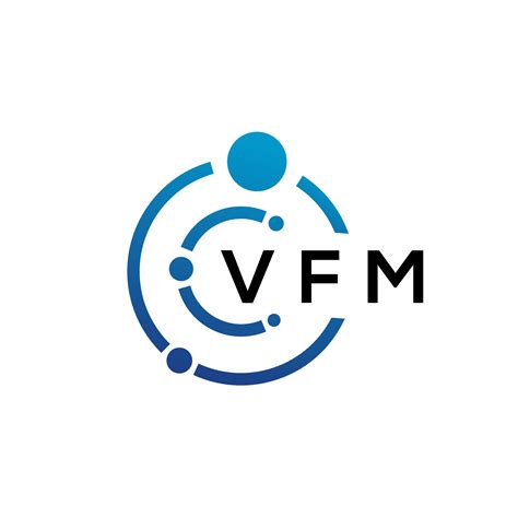 Vfm Letter Technology Logo Design On White Background Vfm Creative