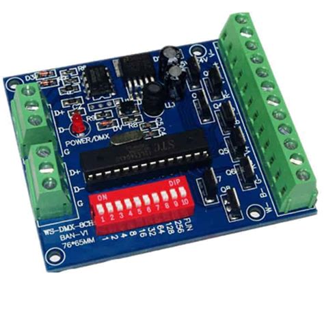 CH DMX LED Controller RGB DMX Decoder Channel DC V WS DMX CH BAN V Makers Hut