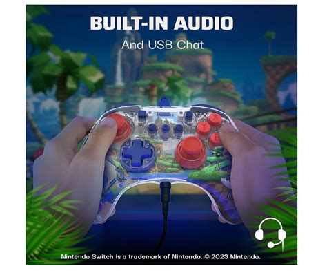 Pdp Realmz Wired Led Light Up Pro Controller Sonic Green Hill Zone For