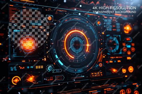 Premium Psd Futuristic Circle Vector Hud Gui Ui Interface Screen On