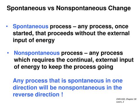 1 Spontaneous Vs Non Spontaneous Processes What Is A Spontaneous